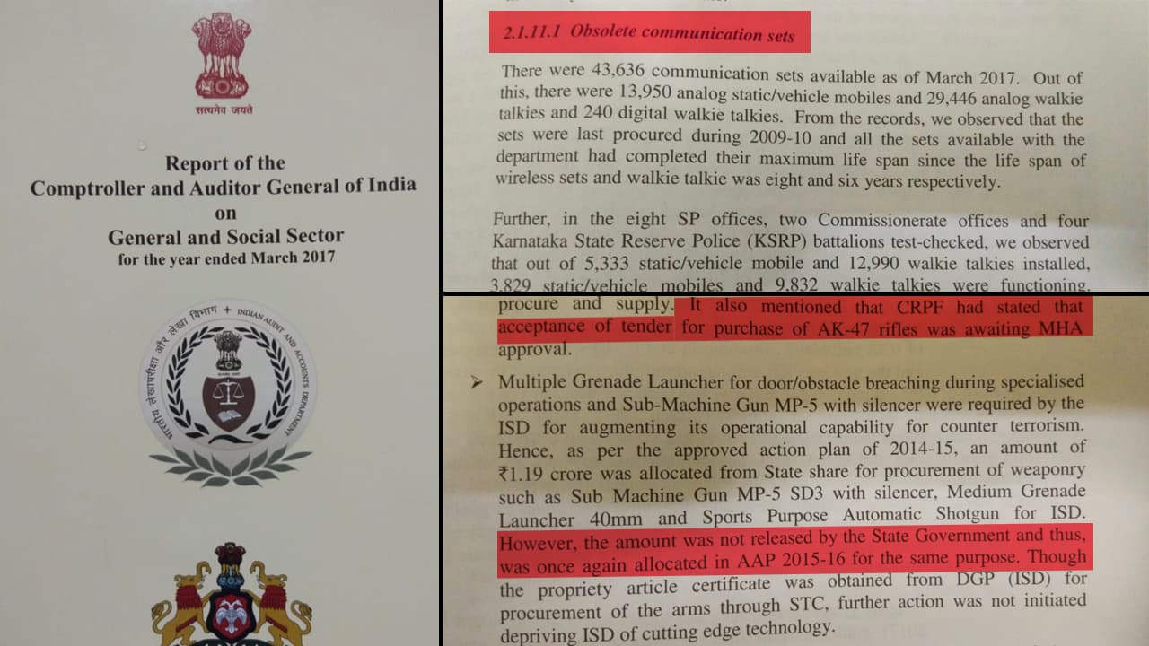 CAG slams Karnataka police for lack of preparedness to fight terrorism ...