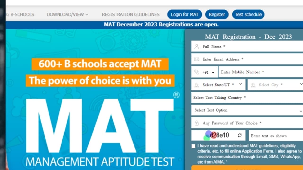 MAT 2023 तीन दिसंबर से, AIMA की इंपोर्टेंट अनाउंसमेंट समेत पूरा शेड्यूल यहां चेक करें | Mat 2023 ...