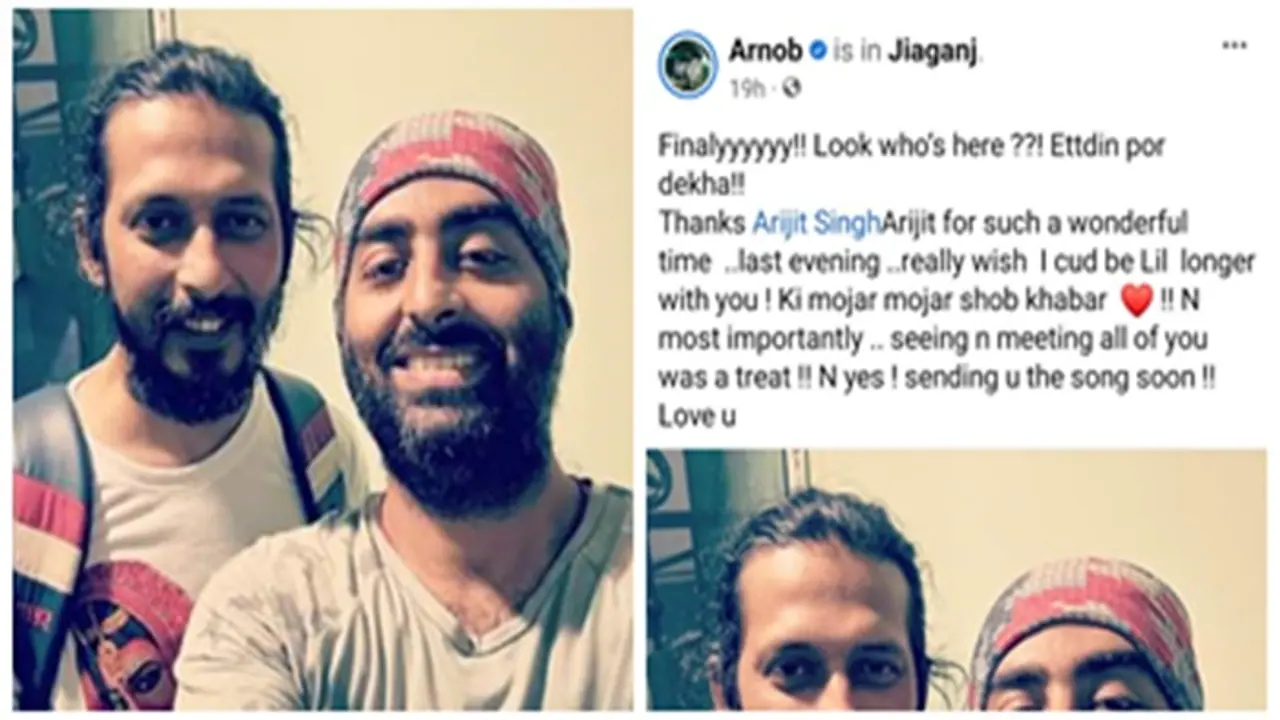 Arijit Singh & Arnob: এক ফ্রেমে দুই বাংলার তারকা, তবে কি এবার ওপার বাংলায়ও শোনা যাবে অরিজিৎ সিং ...