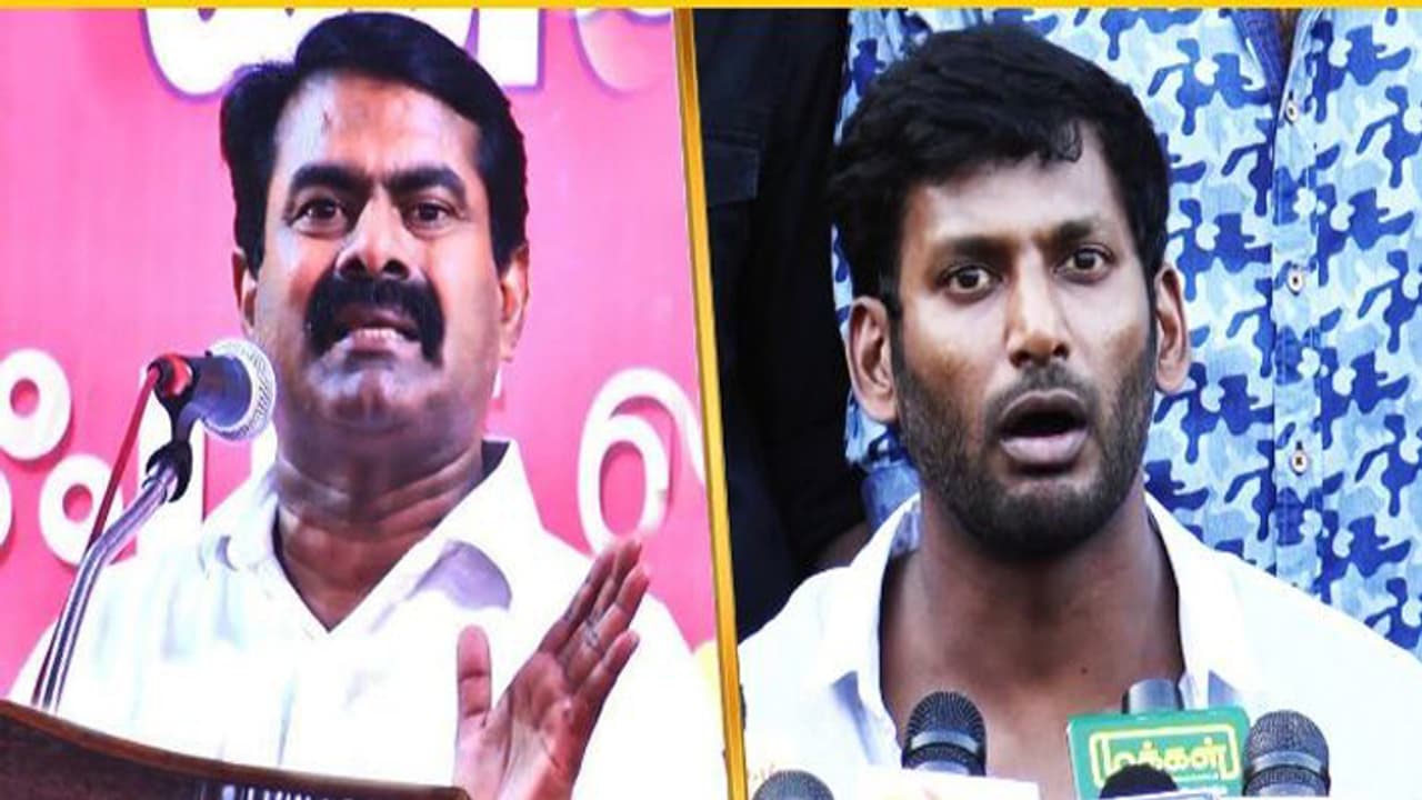 ஏதோ பனியன் விளம்பரம் தானே; விஷால் இயக்கத்தின் கொடியை கலாய்த்த சீமான் ...