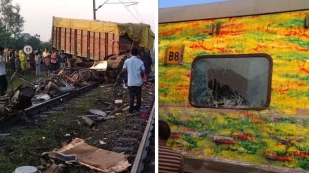 Truck rams into Rajdhani Express in Madhya Pradesh; 2 coaches derail ...