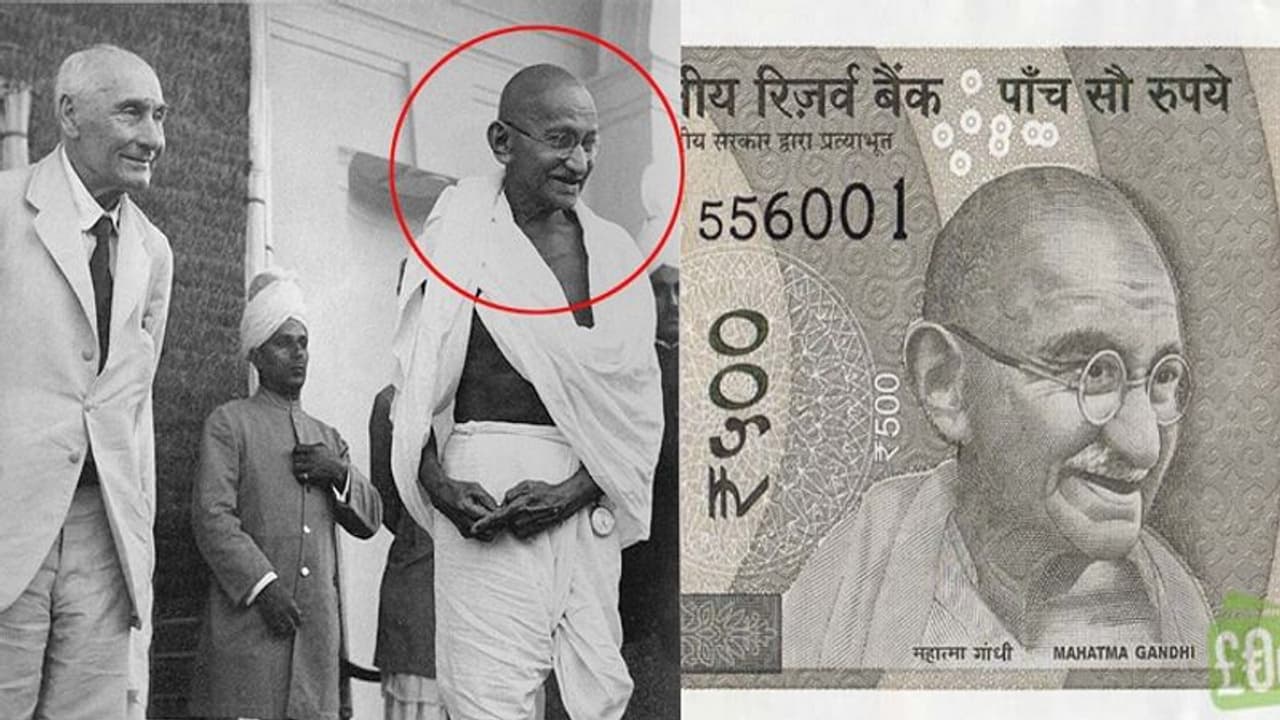 When was that picture of Gandhiji, which is still printed in Indian ...