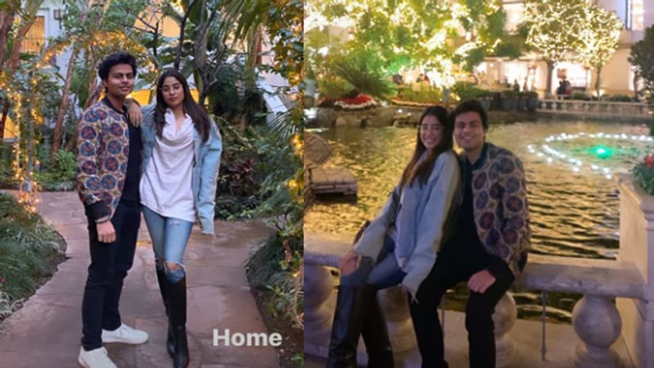 Janhvi Kapoor Poses With Rumoured Boyfriend Akshat Ranjan | Asianet News Hindi