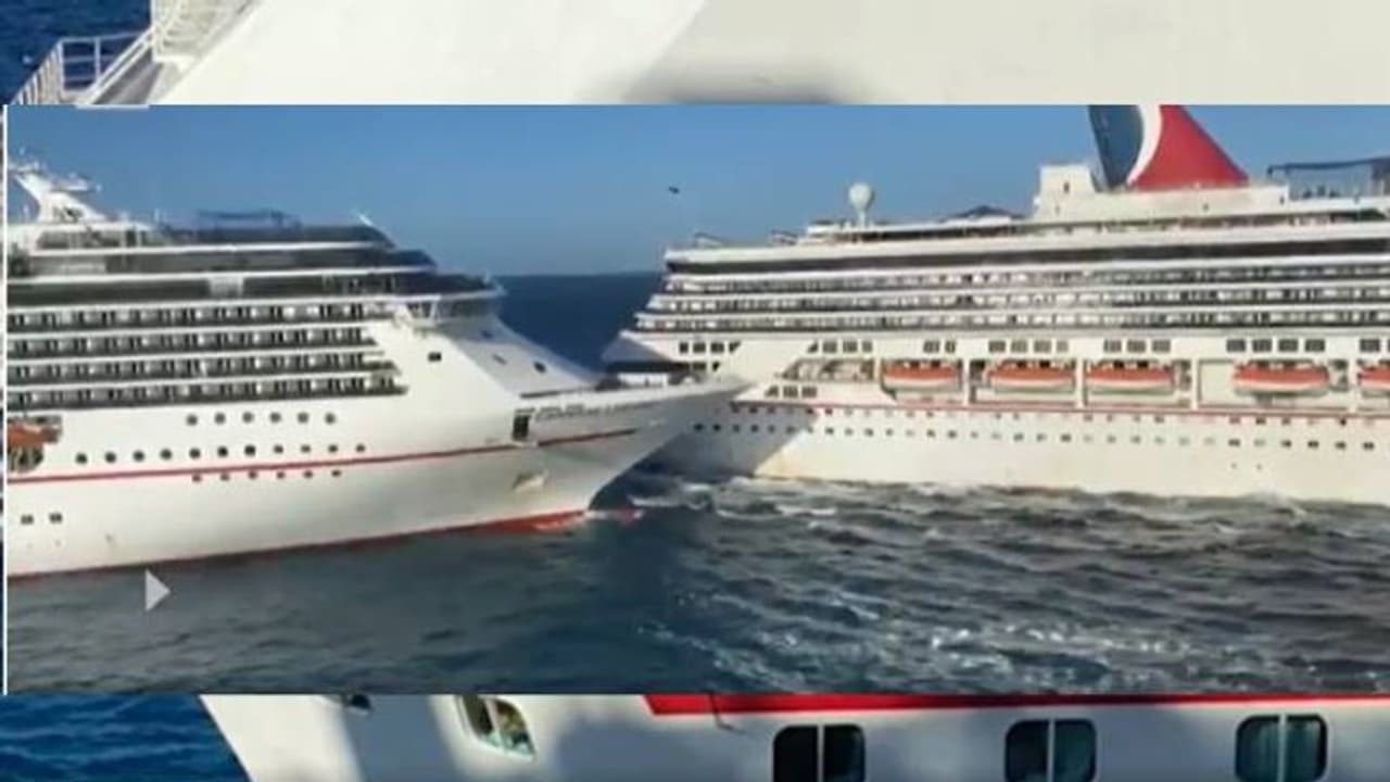 Two Carnival cruise ships collided in Mexico six were injured ...