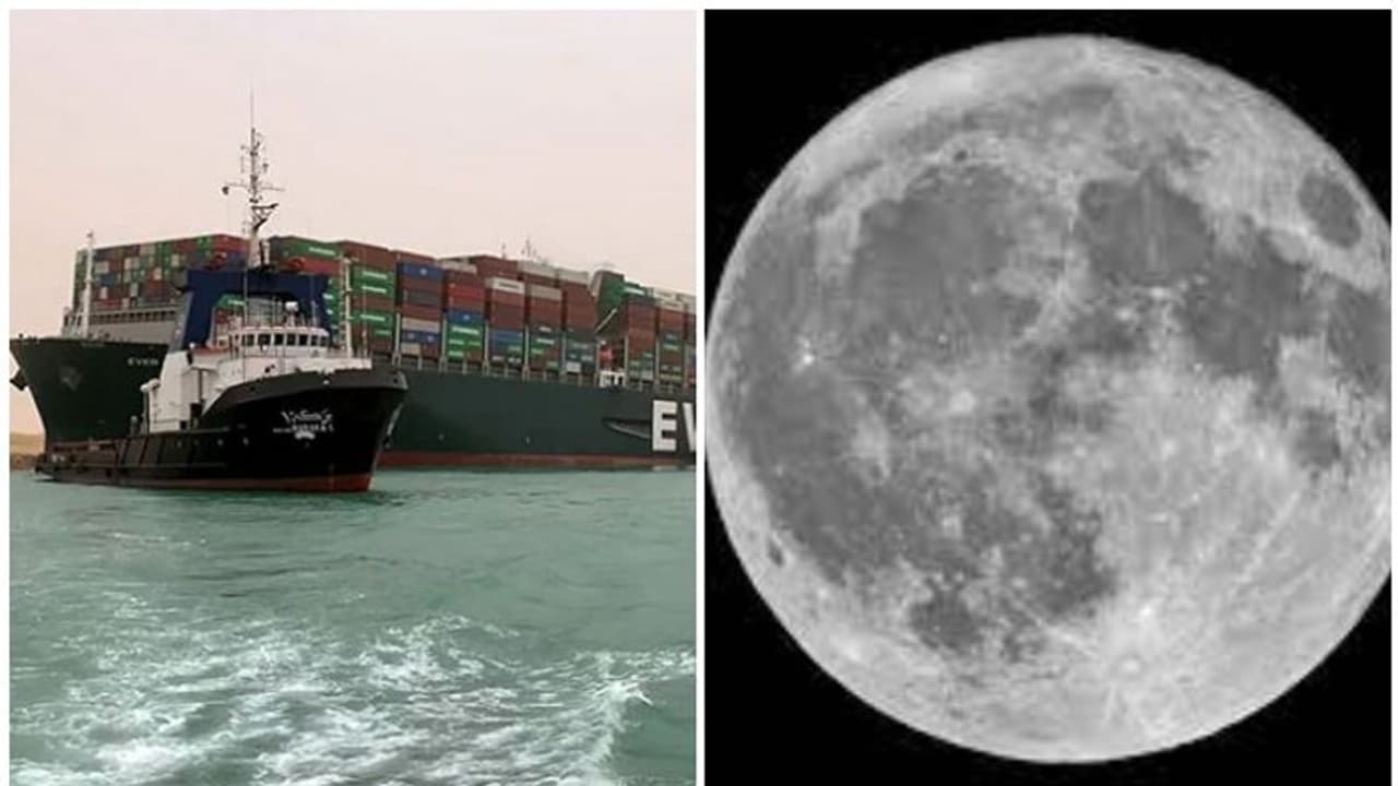 സൂയസ് കനാലില്‍ കുടുങ്ങിയ കൂറ്റന്‍ കപ്പലിന് പൂര്‍ണചന്ദ്രന്‍ രക്ഷകനായത് ...