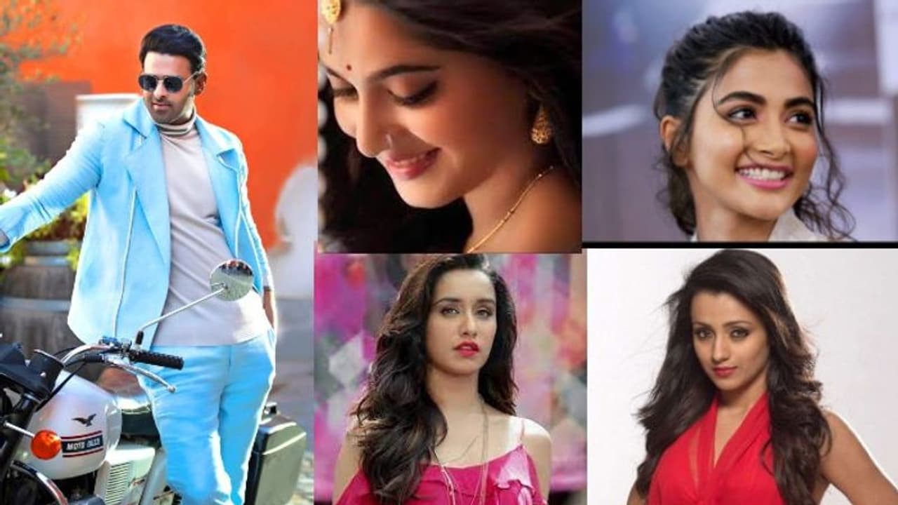 Prabhas Lip Lock Heroines: పూజా, శ్రద్థ, త్రిష, ప్రభాస్ తో పెదవులు ...
