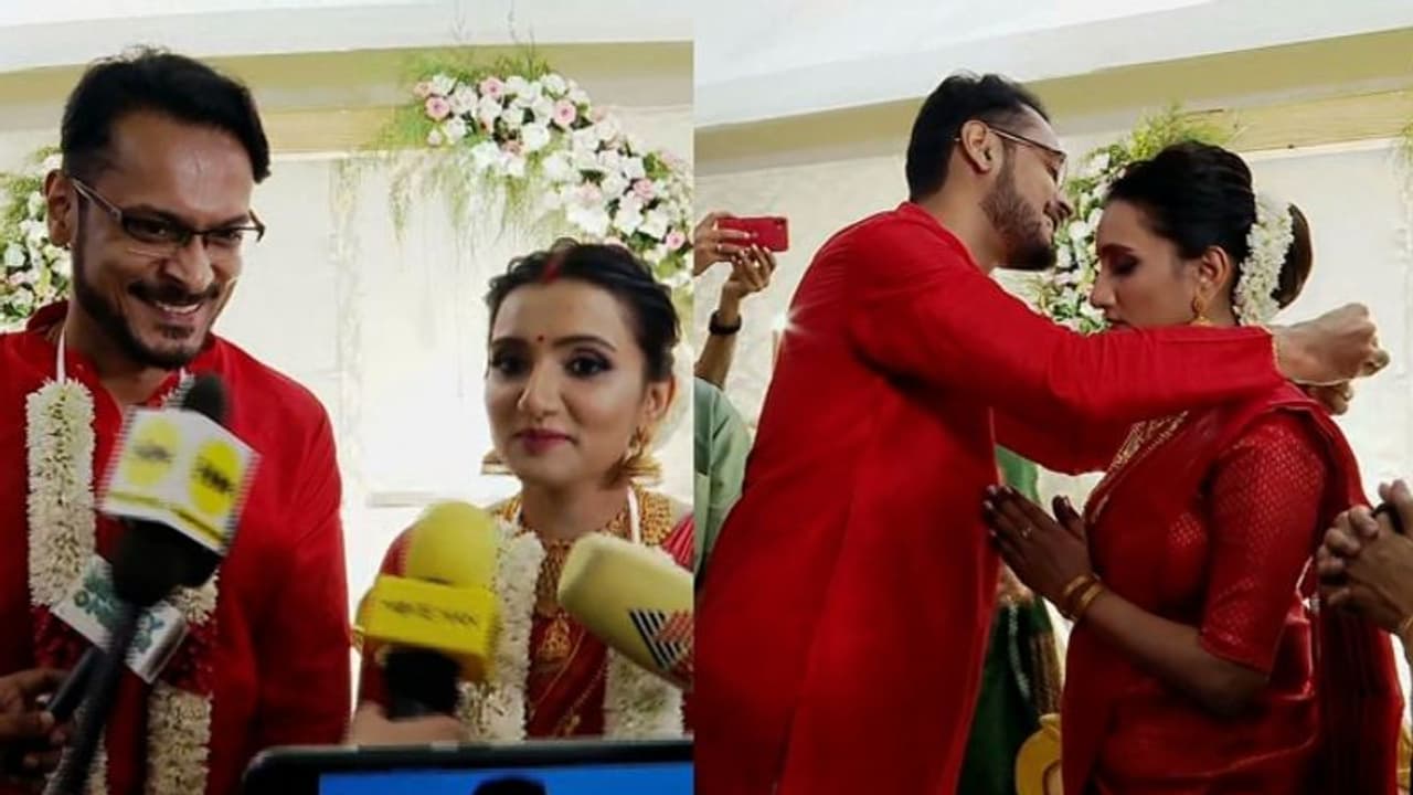 Manjari Wedding : ഗായിക മഞ്ജരി വിവാഹിതയായി; സാക്ഷ്യം വഹിച്ച് സുരേഷ് ...
