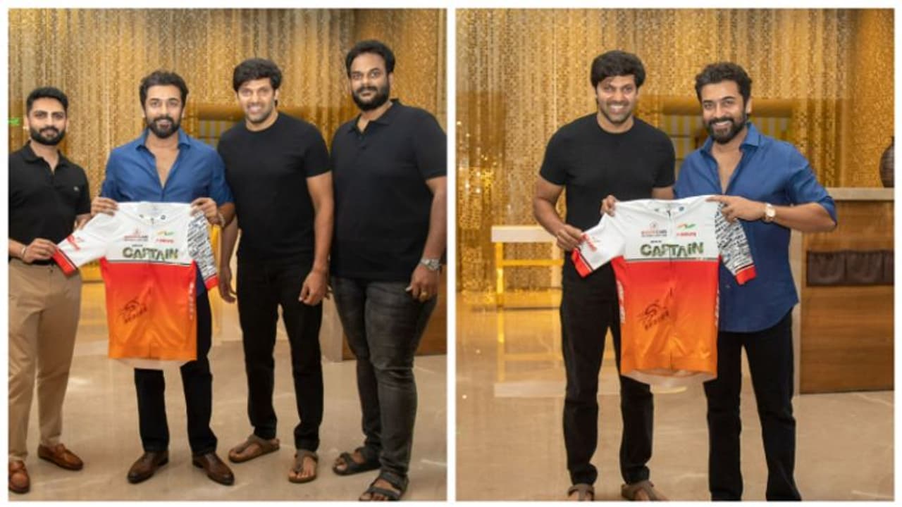 சைக்கிள் சவாலுக்கு ரெடியான ஆர்யா... ஜெர்சியை வெளியிட்ட சூர்யா | Suriya ...
