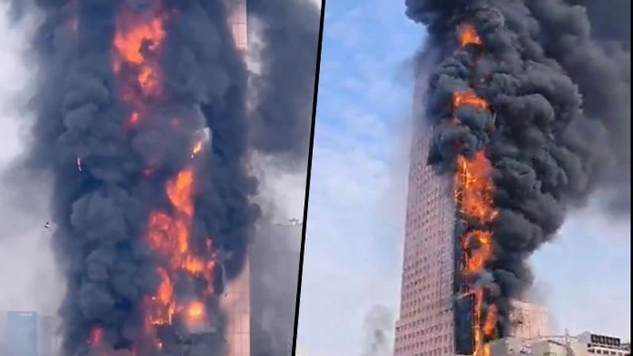 Major fire engulfs skyscraper in China's Changsha city; casualties ...