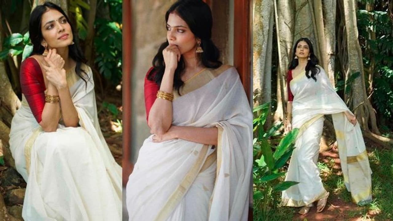 వైట్ శారీలో వనదేవతలా మాళవిక మోహనన్..చూడముచ్చటగా ఉన్న లేటెస్ట్ ఫొటోస్ ...