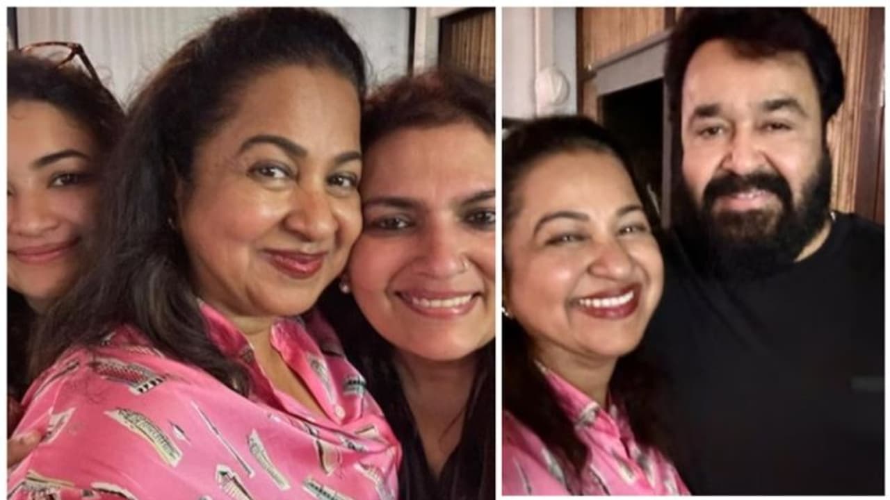മോഹന്‍ലാലിനും കുടുംബത്തിനൊപ്പം രാധിക ശരത് കുമാര്‍ - ചിത്രങ്ങള് ...