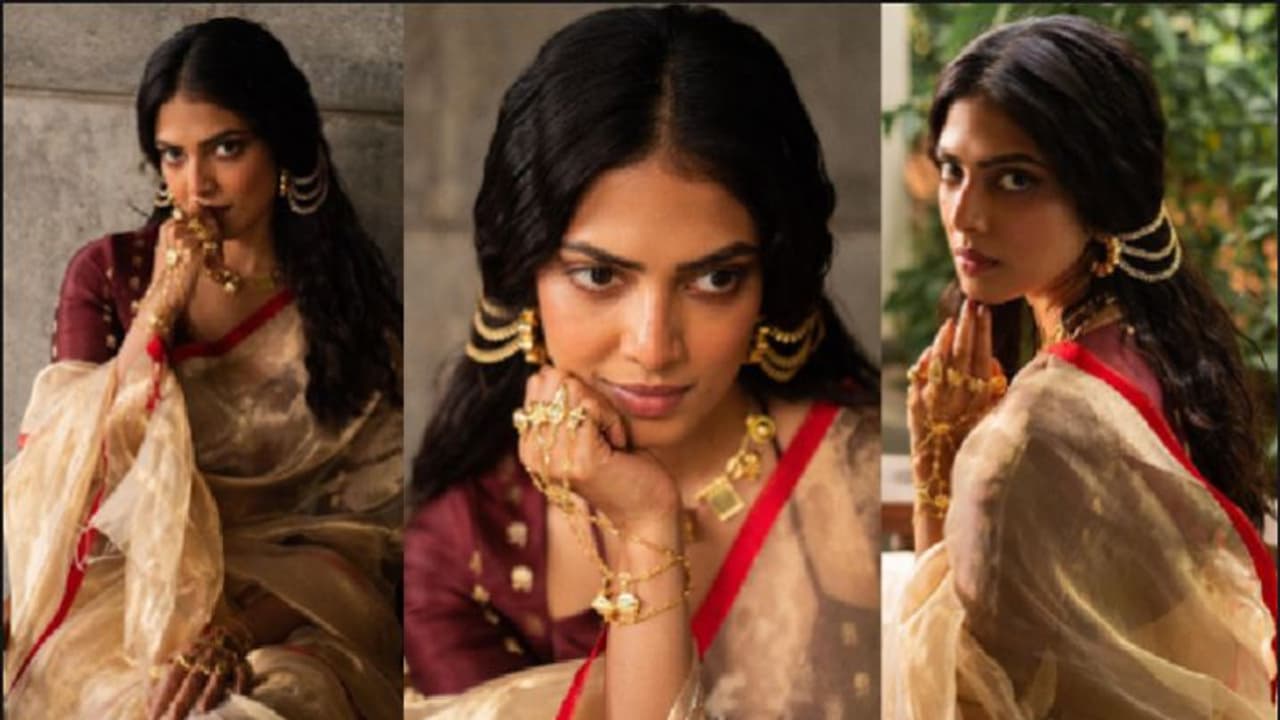 పట్టుచీరలో చూపులతోనే చంపేస్తున్న మల్లు బ్యూటీ.. బాపు బొమ్మలా మెరిసిపోతూ ...