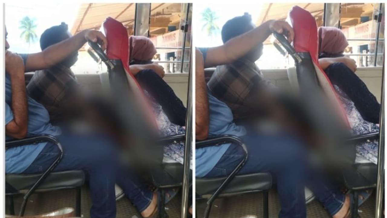 kannur youth misbehaving to ladies in bus : ബസിലെ സീറ്റിനടിയിലൂടെയുള്ള ...