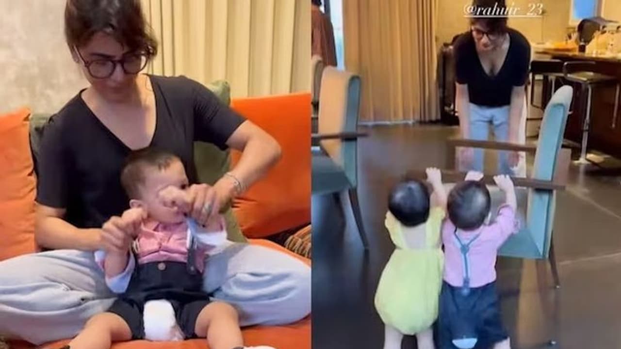 Video: Samantha Ruth Prabhu spent her Sunday with Chinmayi's babies, dances to 'RRR's' 'Naatu ...