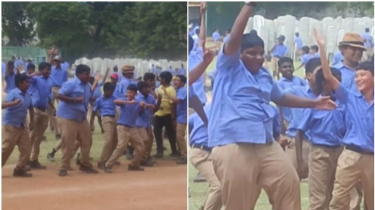 'ഒന്നും നോക്കണ്ട, കളിച്ചോ...'; കാവാലയ്യ പാട്ടിന് നൃത്തം ചെയ്യുന്ന ...