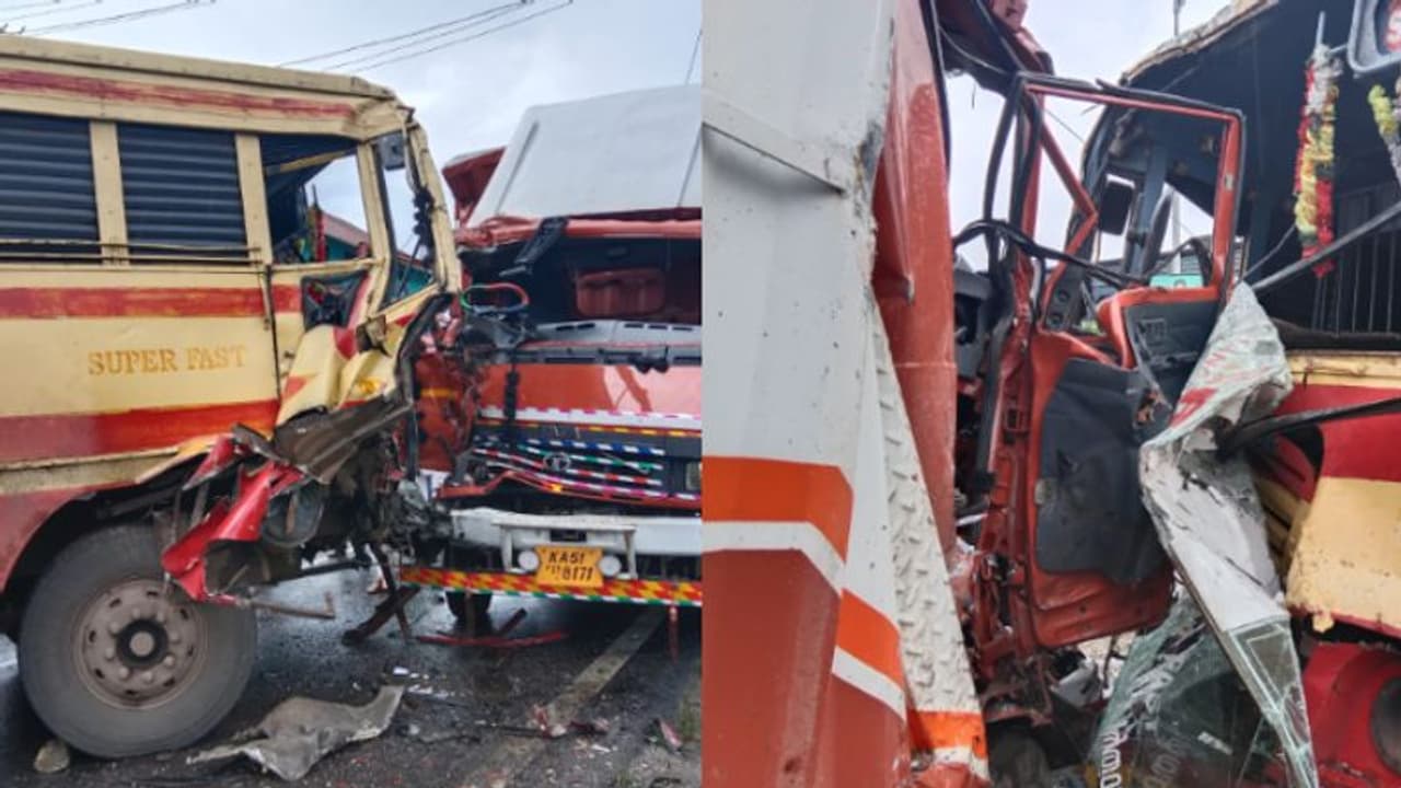 lorry and ksrtc bus hit and 15 got injured in Wayanad വയനാട്ടിൽ ലോറിയും ...