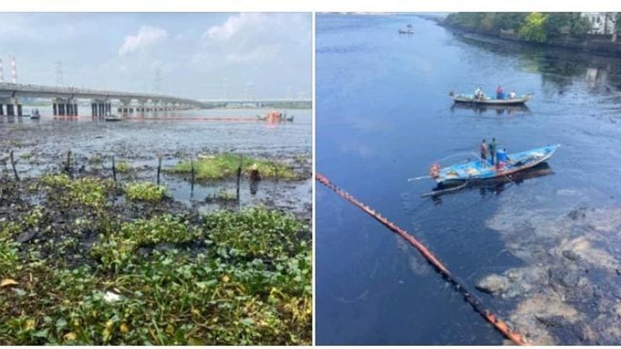 நவீன இயந்திரம் மூலம் எண்ணெய் கசிவு அகற்றம்.! அபாயகரமான கழிவு எங்கே ...