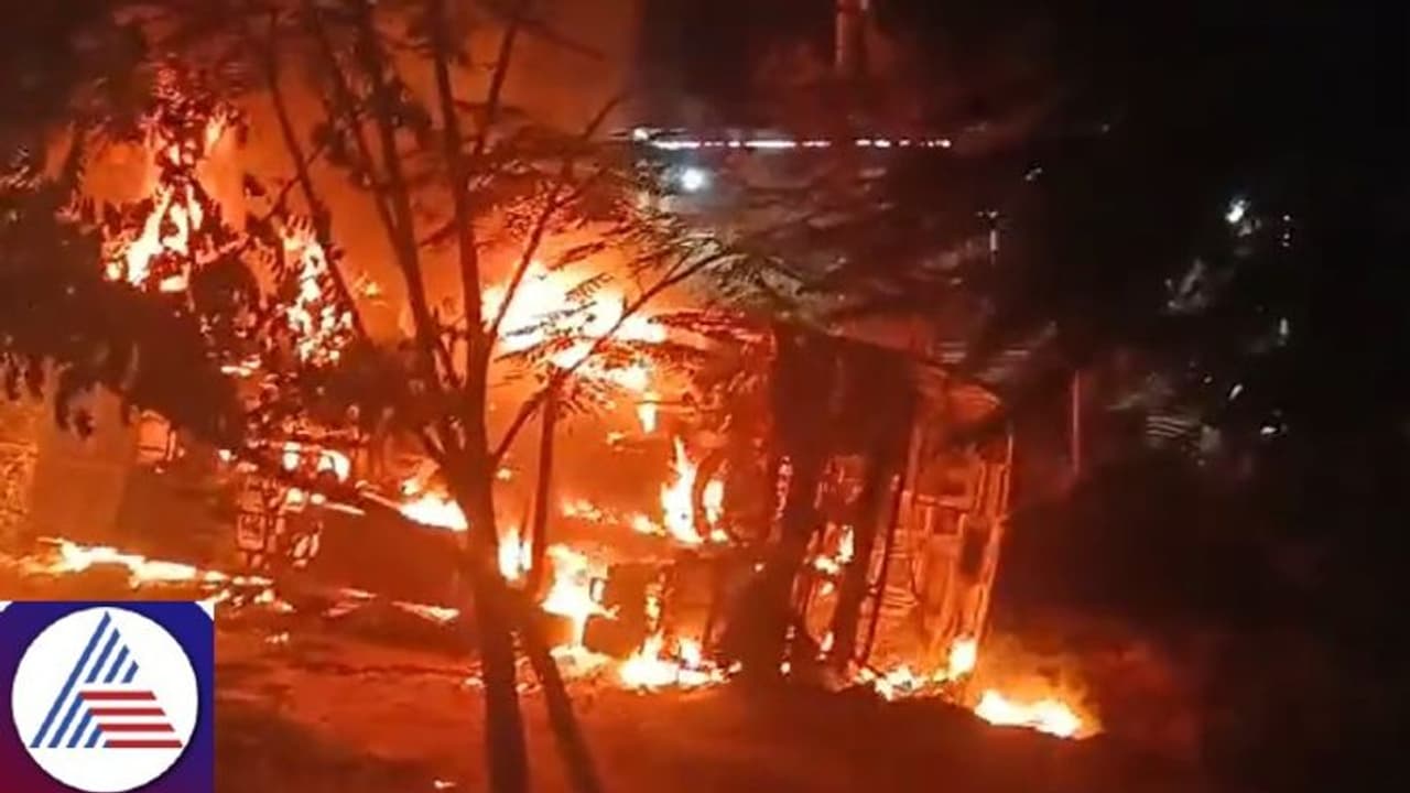 Tragedy in Hyderabad: Bengaluru bound Volvo bus overturns, catches fire ...