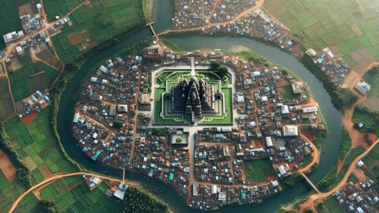 Ayodhya Ram Mandir Site From Space : அயோத்தி ராமர் கோயில் விண்வெளியில் ...