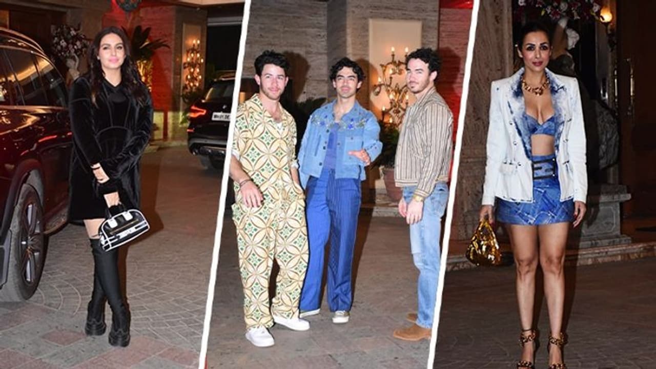 Nick Jonas, Joe- Kevin's party: Huma Qureshi, Malaika Arora, Sonam ...