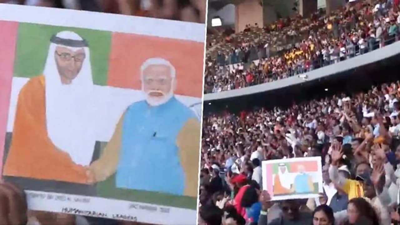 Ahlan Modi: Over 35,000 Indians sing Vande Mataram at PM Modi's UAE ...