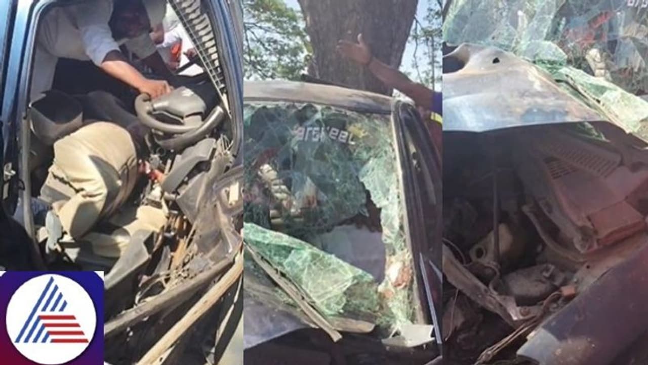 Karnataka: Swift car rams into tree at Nandgad, Belagavi; 6 out of 9 ...