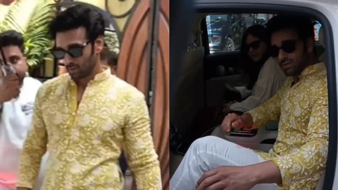 WATCH: Groom-to-be Pulkit Samrat spotted leaving his house in yellow ...