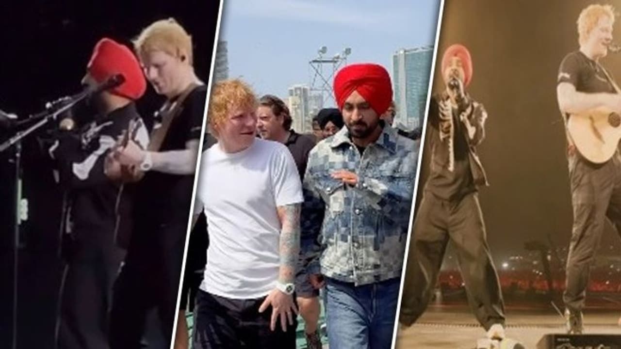 Video: Ed Sheeran performs with Diljit Dosanjh at live concert in ...
