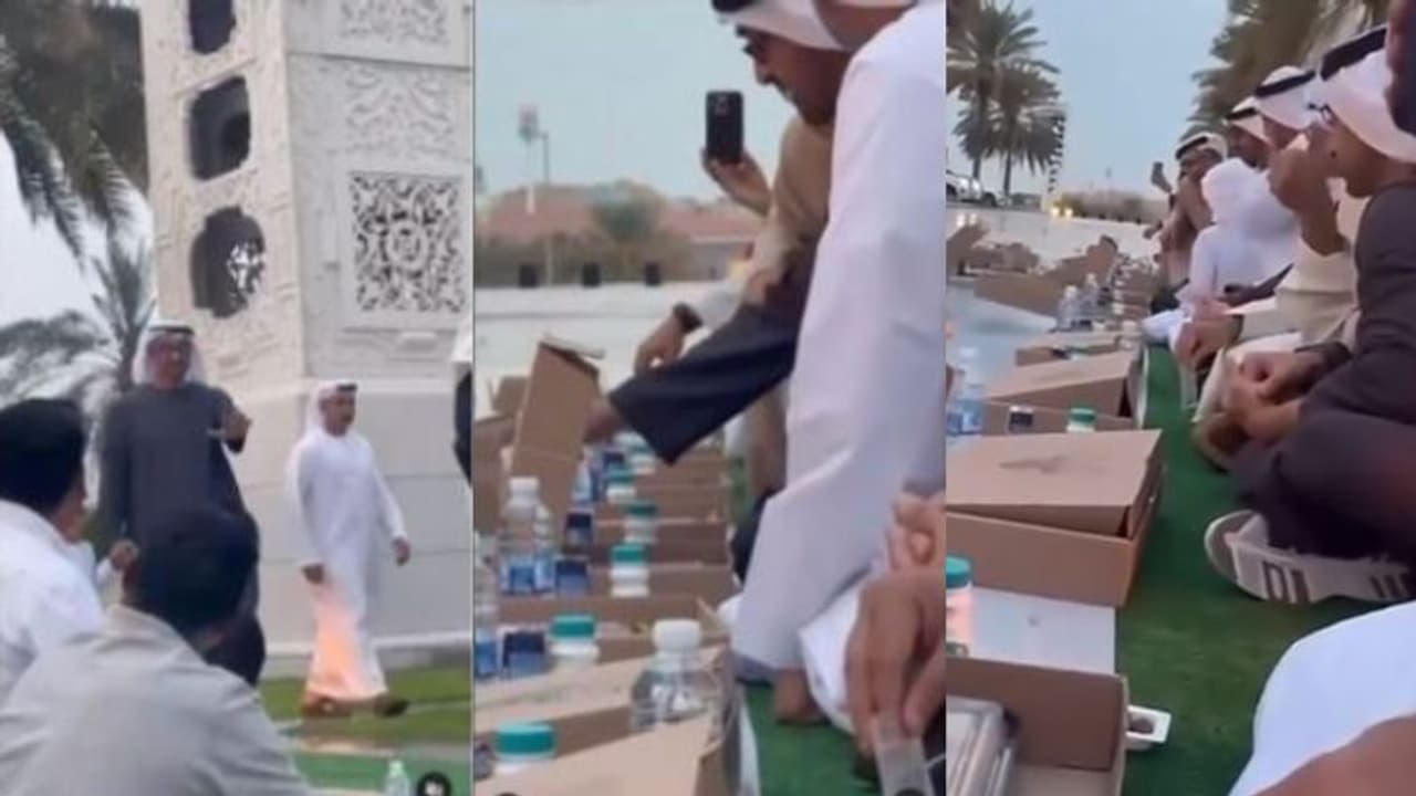 Sheikh Mohamed breaks fast with commoners: പള്ളിയിൽ നോമ്പുതുറയ്ക്ക് ...
