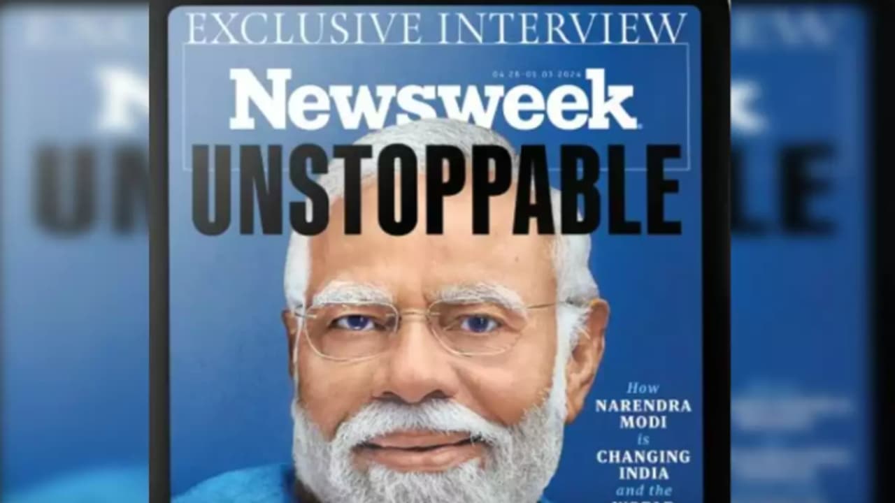 यूएस की मैगज़ीन न्यूजवीक के कवर पर पीएम मोदी, पूर्व पीएम इंदिरा गांधी ...
