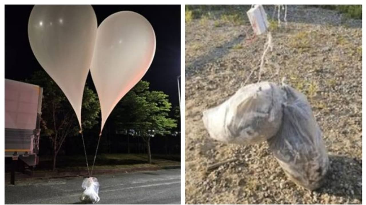 North Korean garbage balloons: മാലിന്യം നിറച്ച ബലൂണുകൾ പറത്തിവിട്ട് ...