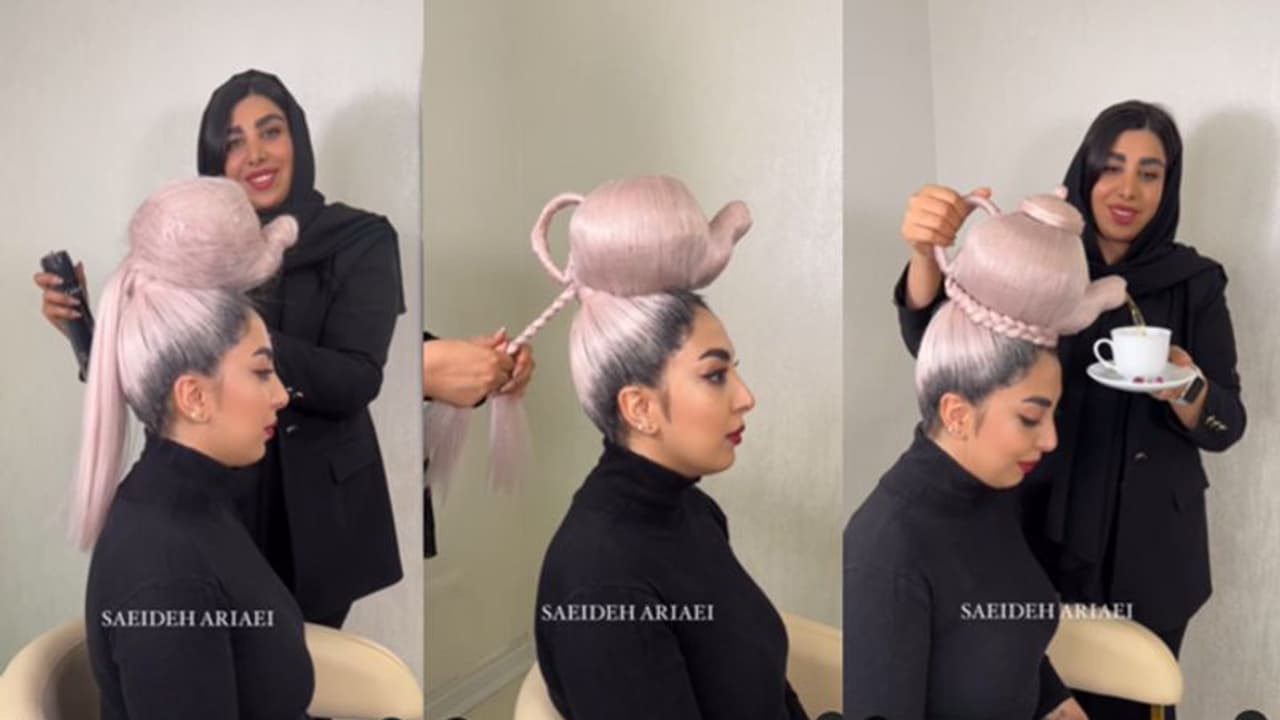 chai pot hair design goes viral ಇದು ಚಹಾ ಪ್ರಿಯರಿಗಾಗಿ ವೈರಲ್ ವಿಡಿಯೋ ...