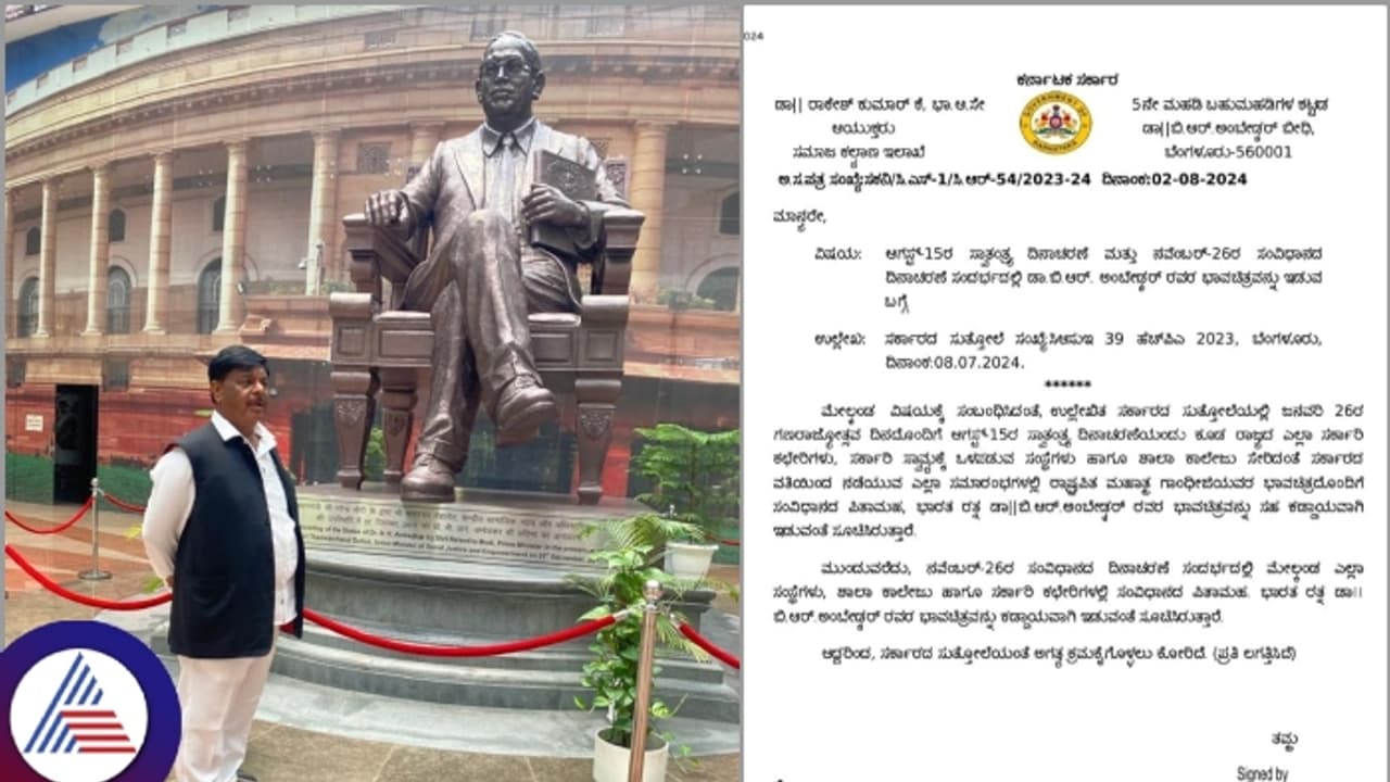 Independence Day Ambedkar ಫೋಟೋ ಕಡ್ಡಾಯ, ಸಚಿವ H C Mahadevappa ಸೂಚನೆ ...