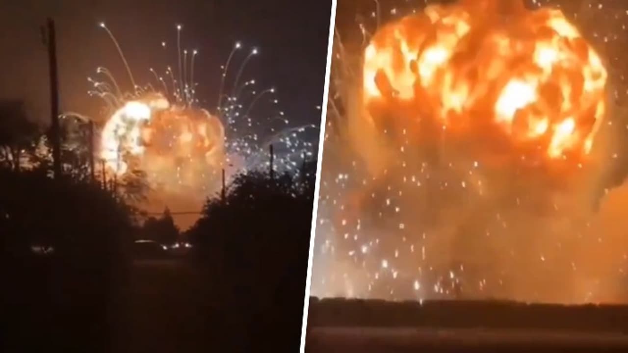 Ukrainian drone strike triggers explosion at Russian military site near ...