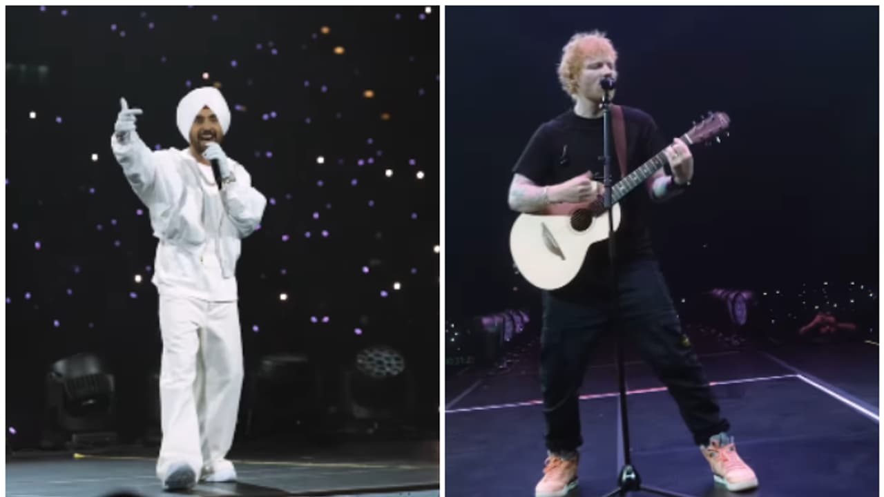 WATCH: Diljit Dosanjh-Ed Sheeran light up Birmingham stage with iconic ...