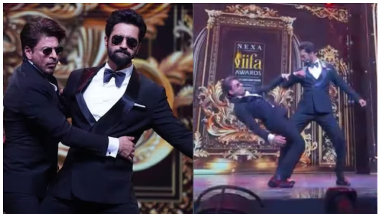 IIFA 2024: Shah Rukh Khan holds Vicky Kaushal as they dance to 'Oo Oo ...
