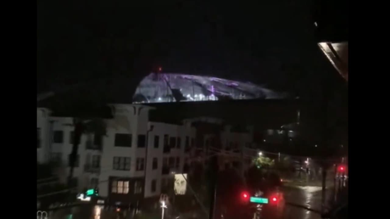 Dramatic video shows Tropicana Field roof torn off amid strong winds as ...