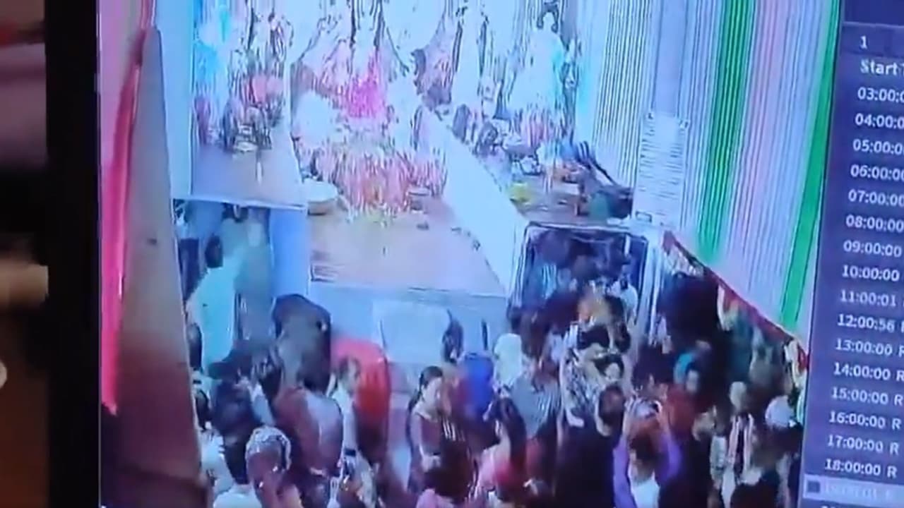Caught on camera: Petrol bomb hurled at Durga Puja hall in Bangladesh, triggers stampede-like ...