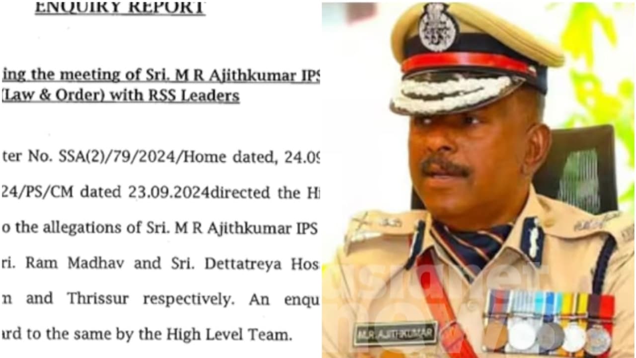 Report against ADGP MR Ajith Kumar in Kerala Assembly ove meeting with ...