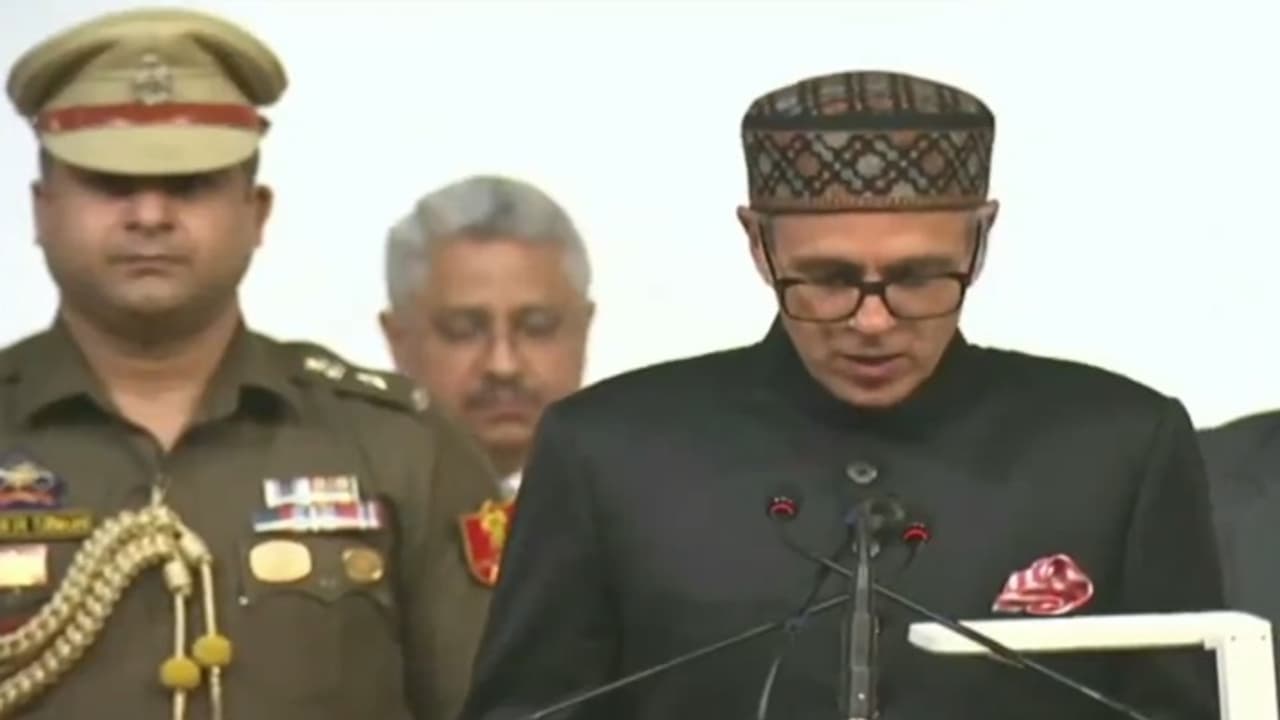 Omar Abdullah takes oath as first chief minister of Union territory Jammu and Kashmir | Asianet ...