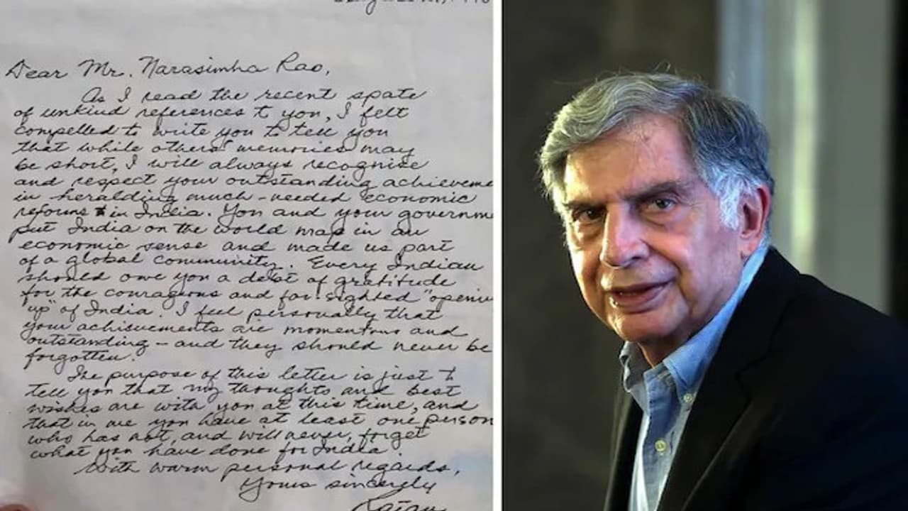 'Every Indian owes you a debt': Ratan Tata's unseen letter to PV ...