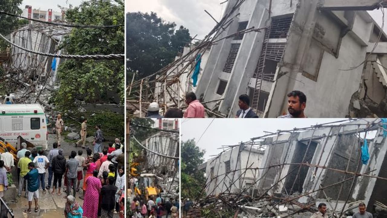 Under construction building collapses in Bengaluru's Kammanahalli; 1 ...