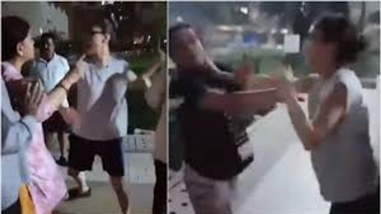 Caught on camera: Women slap elderly couple after fight over walking ...