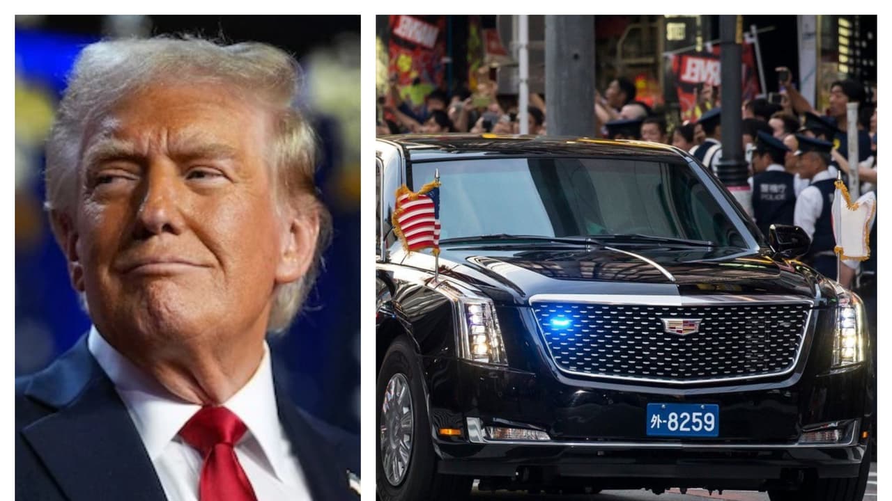 Beast Car: மீண்டும் பீஸ்ட் மோடில் அதிபர் டிரம்ப்: 7 டன் கருப்பு ரதம் ...