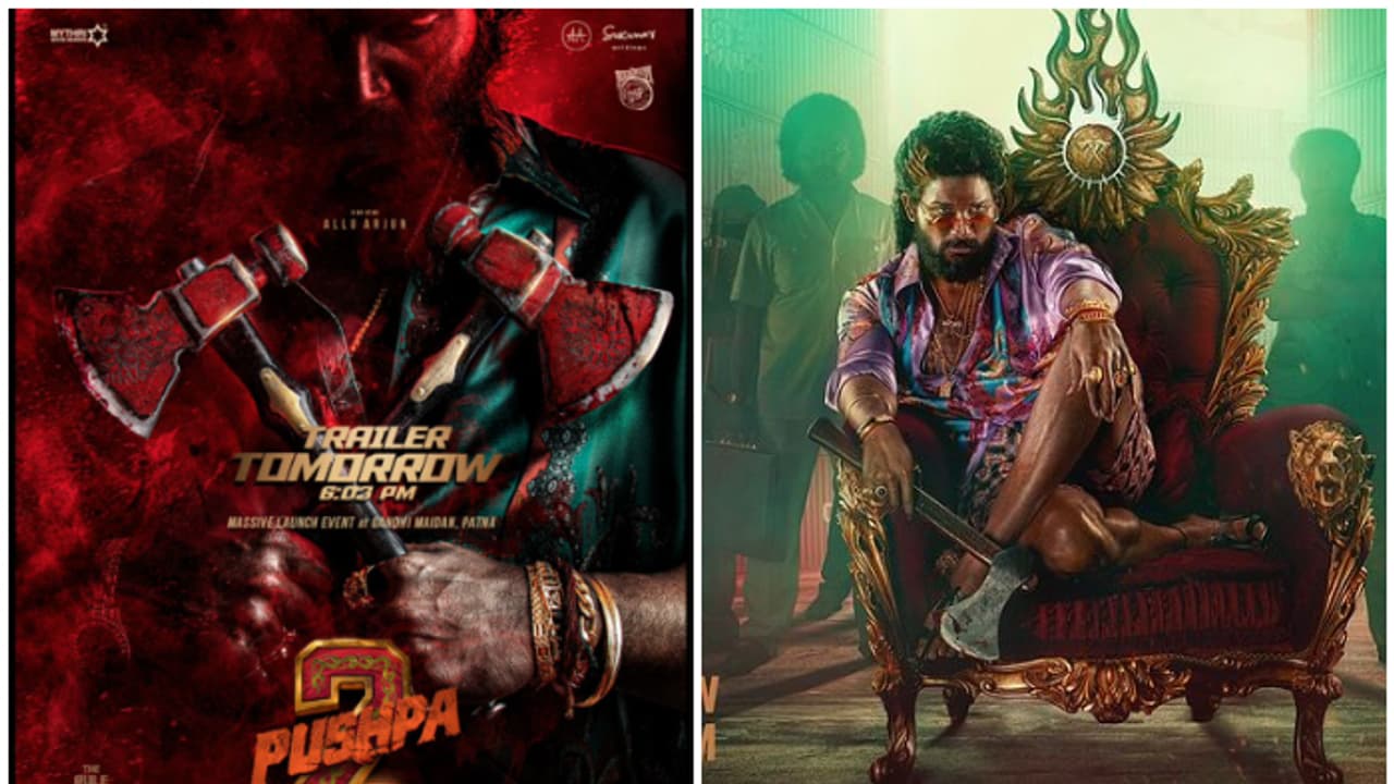 Pushpa 2: Electrifying new poster drops ahead of grand trailer launch | Asianet Newsable