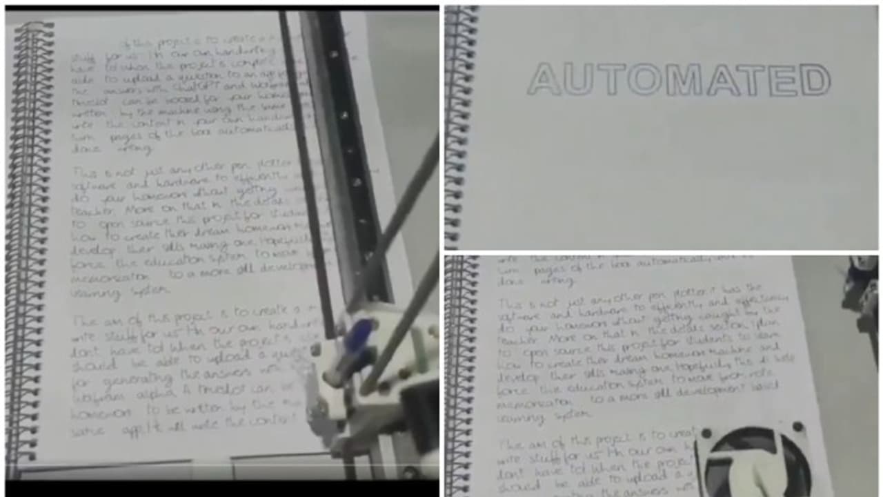 AMAZING! Kerala teen builds automated machine that uses AI to write ...