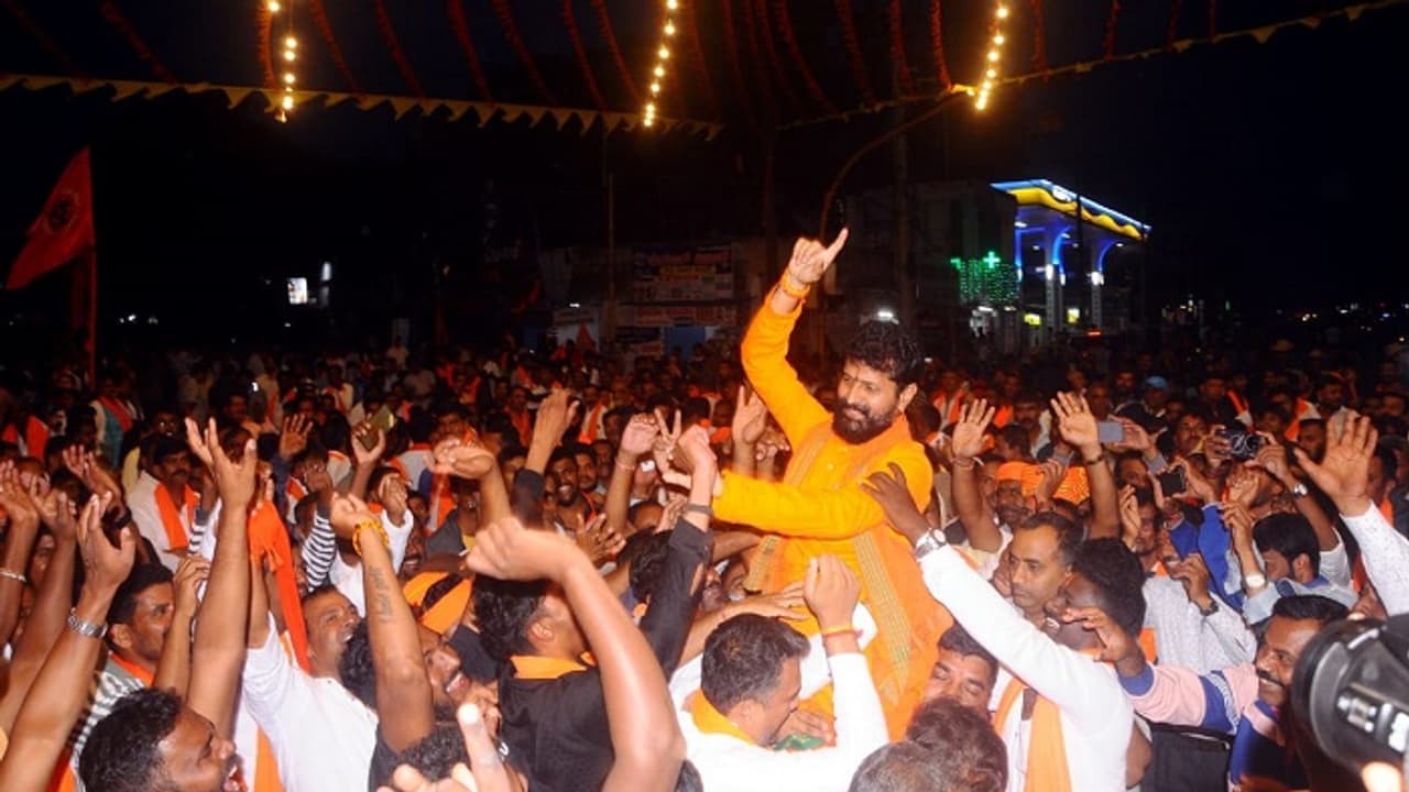 BJP MLA CT Ravi dances at Datta Jayanti procession in Chikkamagaluru ...