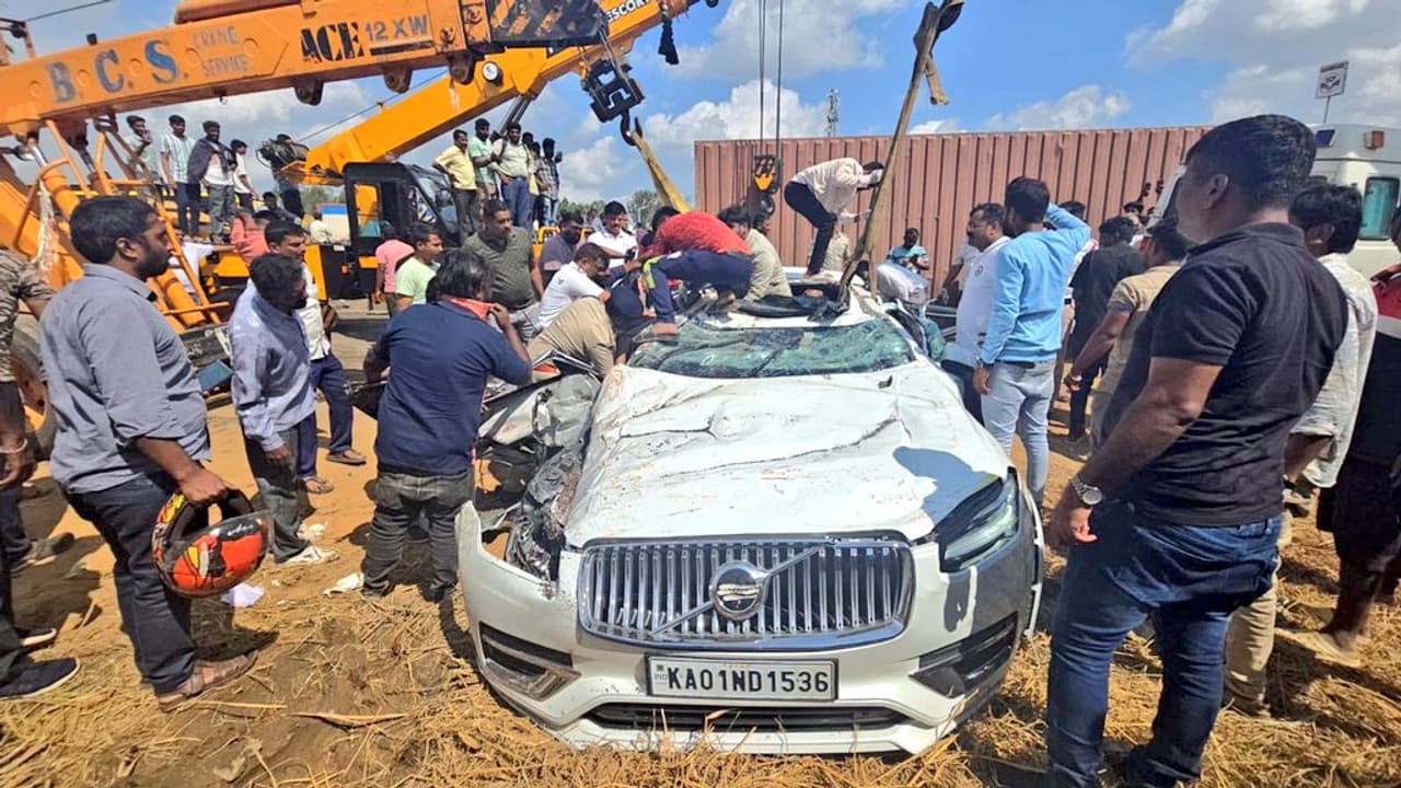 Karnataka accident: 6 dead after container truck overturns on car near ...