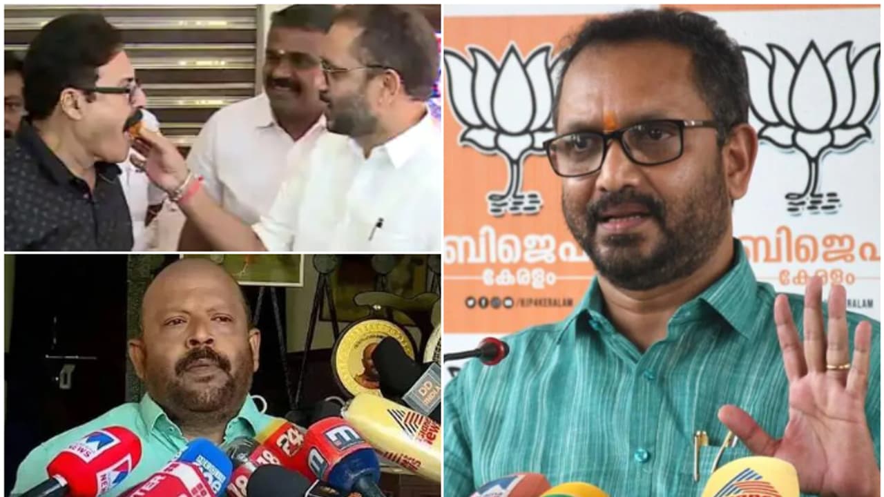 K Surendran mocks vs sunil kumar on thrissur mayor cake controversy ഞാ ...