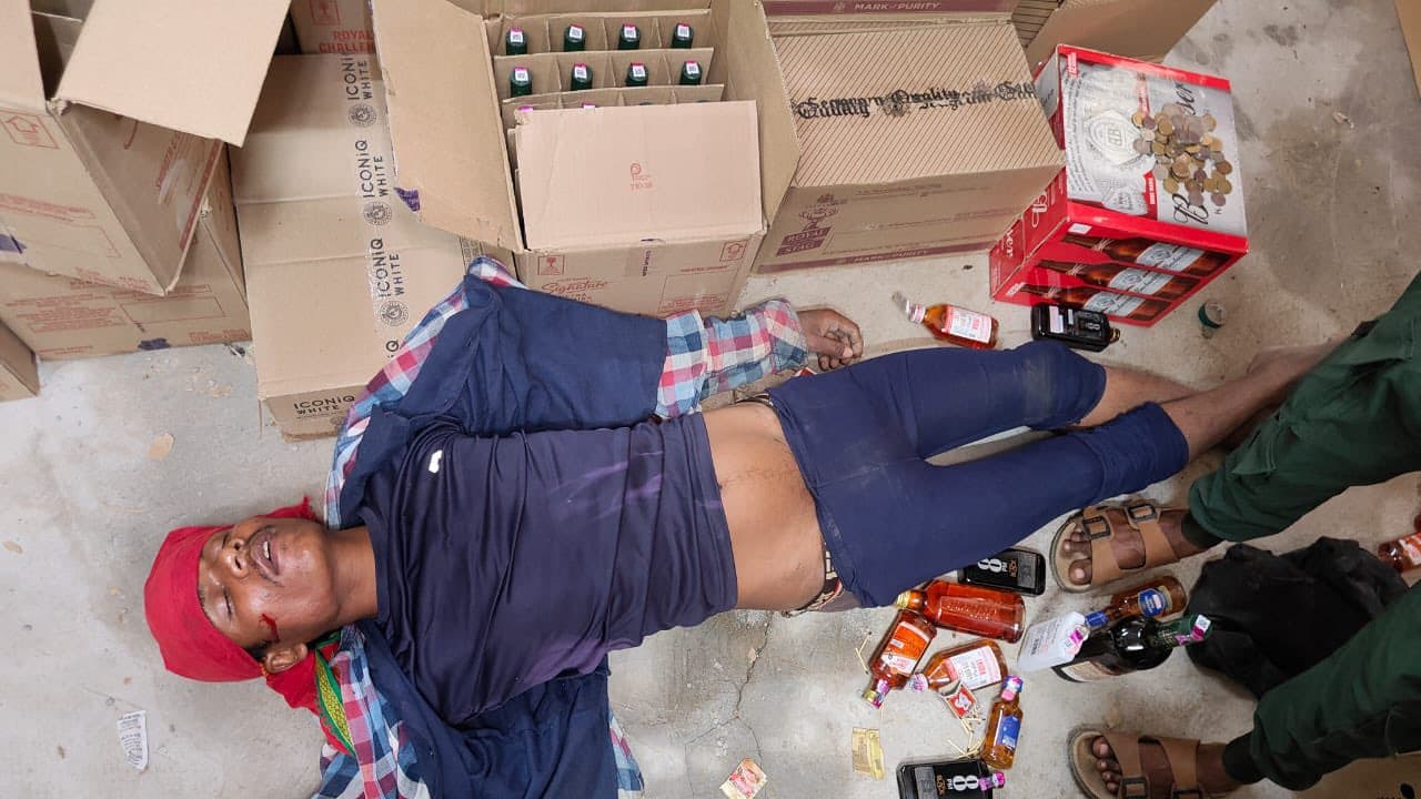 Hilarious! Telangana thief falls asleep in liquor shop after drinking ...